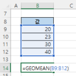 GEOMEAN 함수 - 기하평균 구하기 - 엑셀웍스